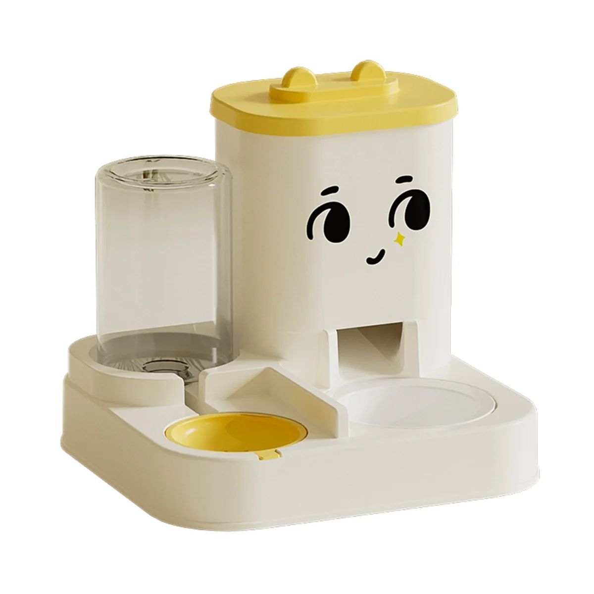Pet Cartoon Feeding And Watering Dispenser With Large Capacity - Unive ...